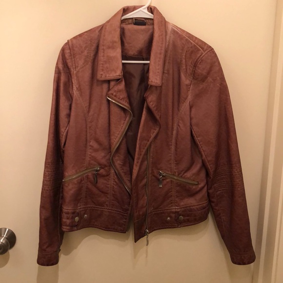 Sparkle & Fade | Jackets & Coats | Medium Brown Leather Jacket | Poshmark